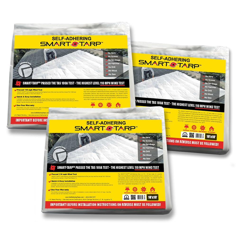 Smart-Tarp Self-Adhering Tarp - Case Pack 3 Units in Case - Amazon.com