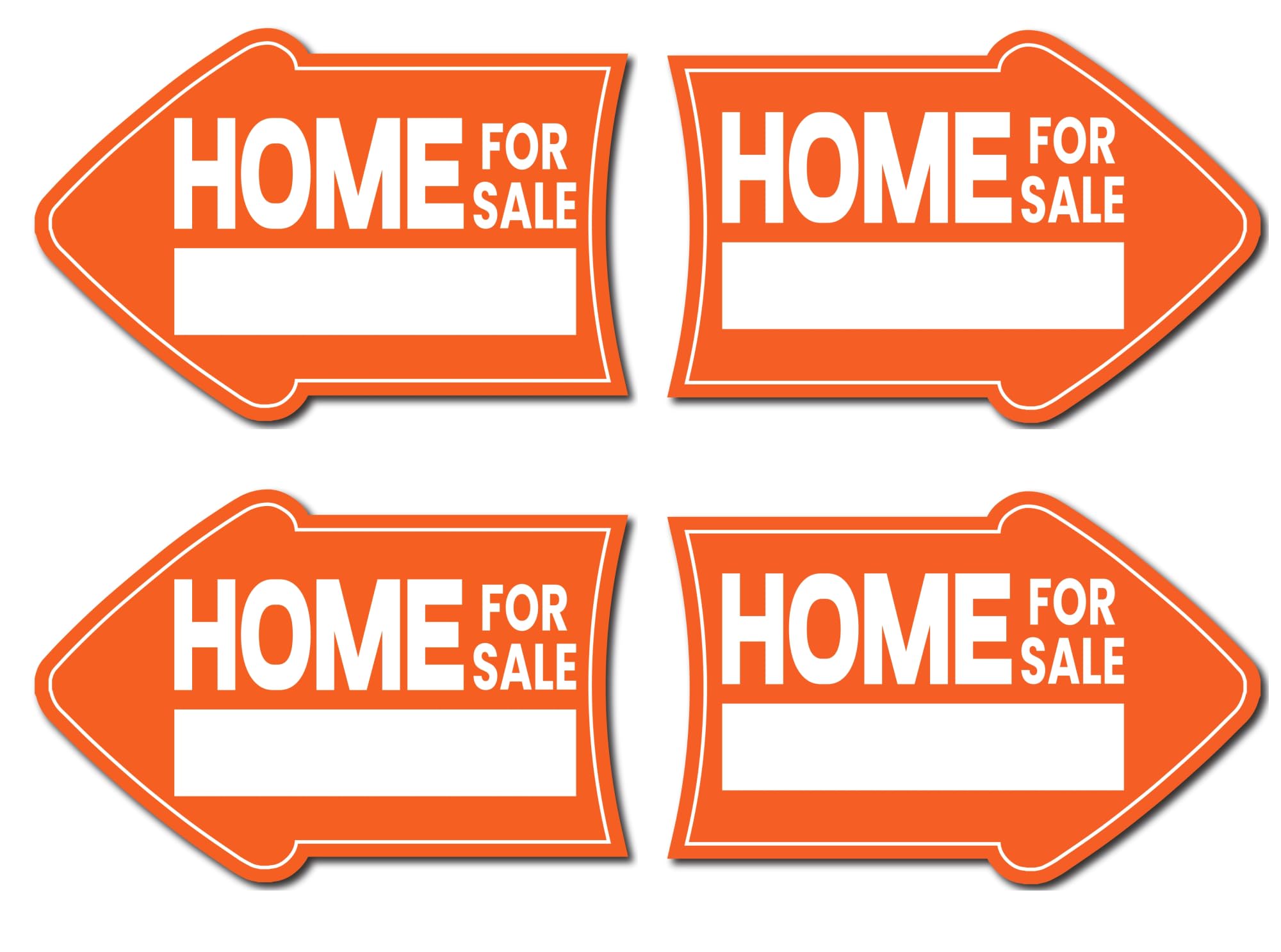 Amazon.com: Pack of 4 Home for Sale Sign with Stakes - 12x8 inch Double ...