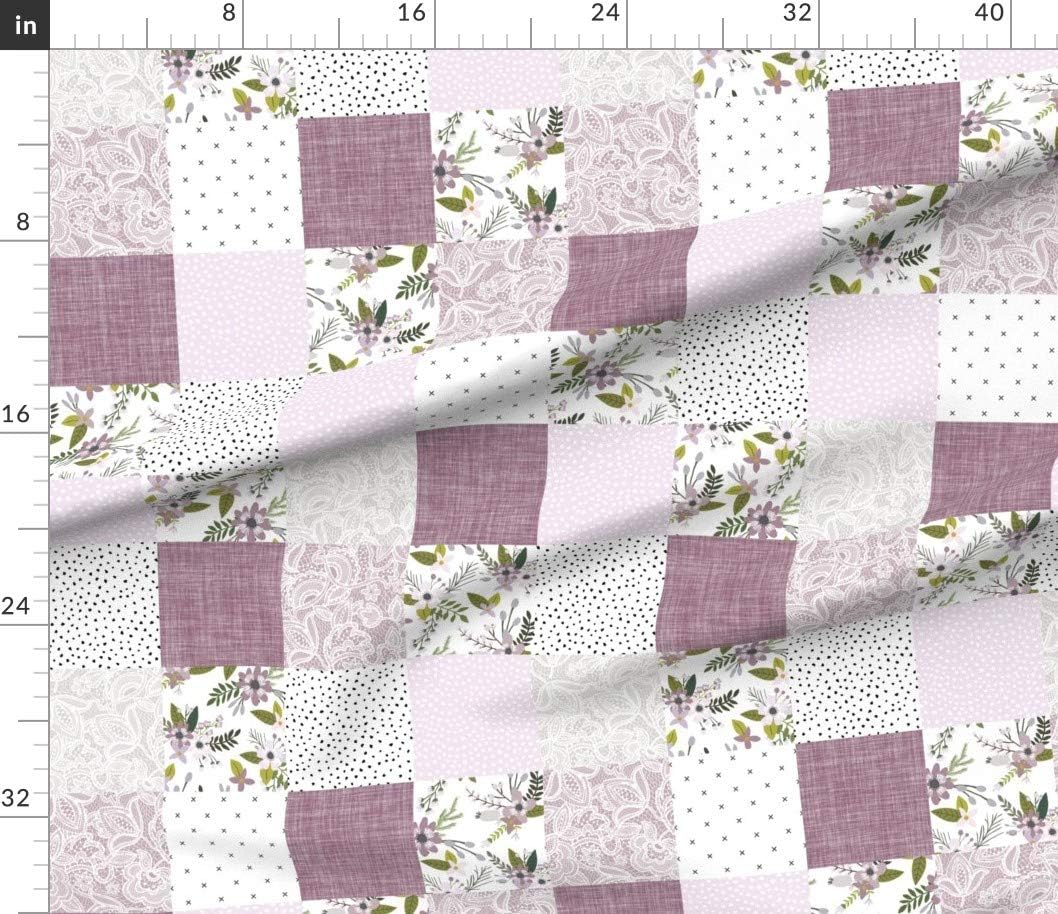Amazon.com: Spoonflower Fabric - Lavender Sprigs Patchwork Wholecloth ...
