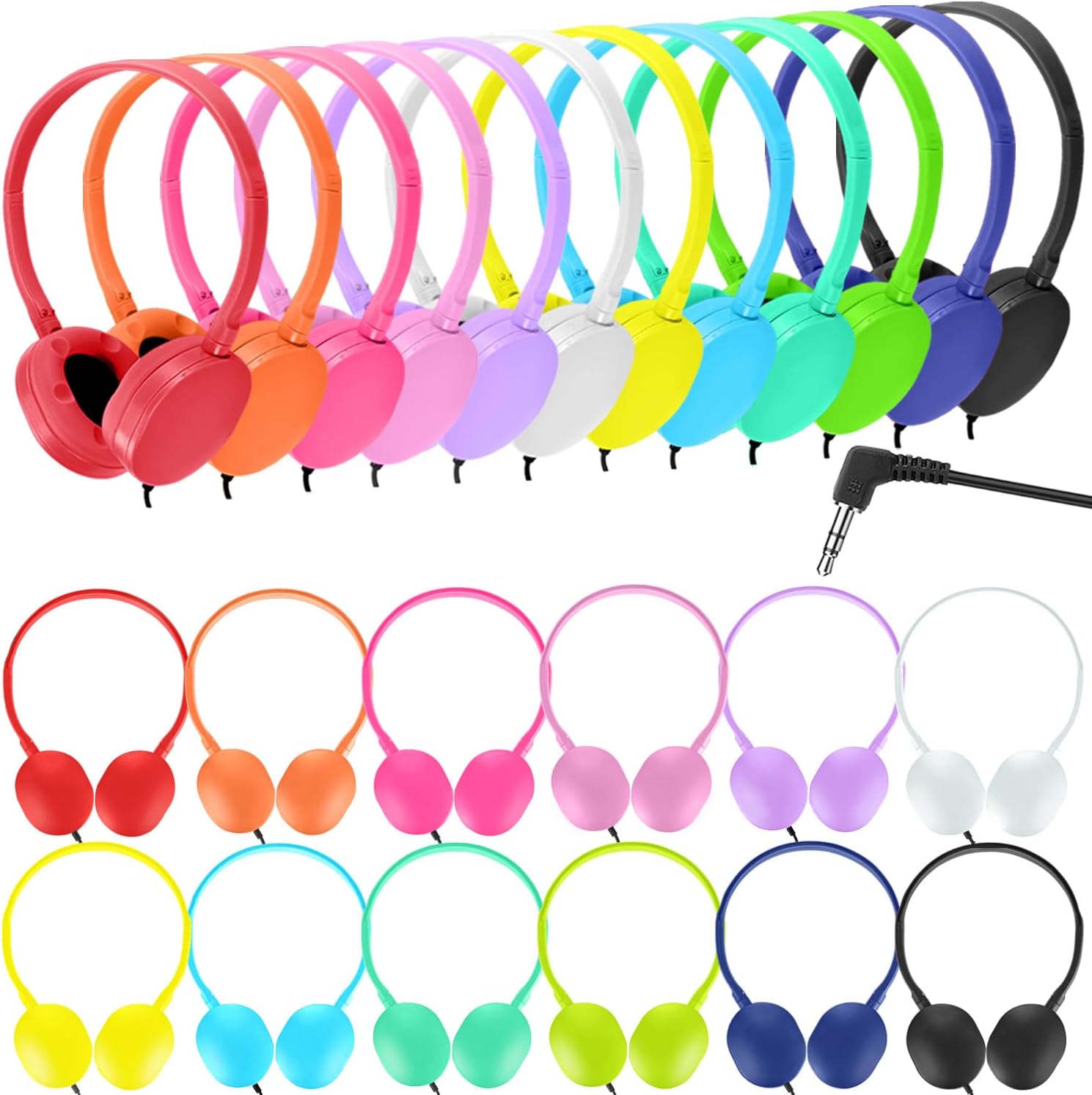 Amazon.com: Yoley Classroom Earbuds Bulk 50 Pack for Kids School ...