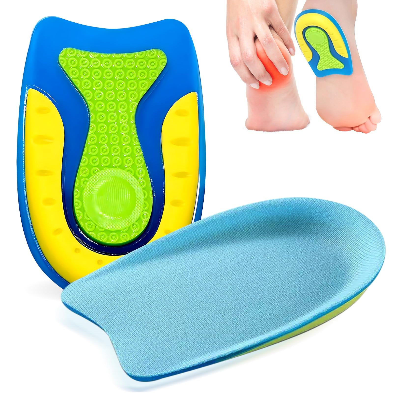 Lot de 1 Paires Talonnette en Gel Silicone Antichoc Taille S pour ...