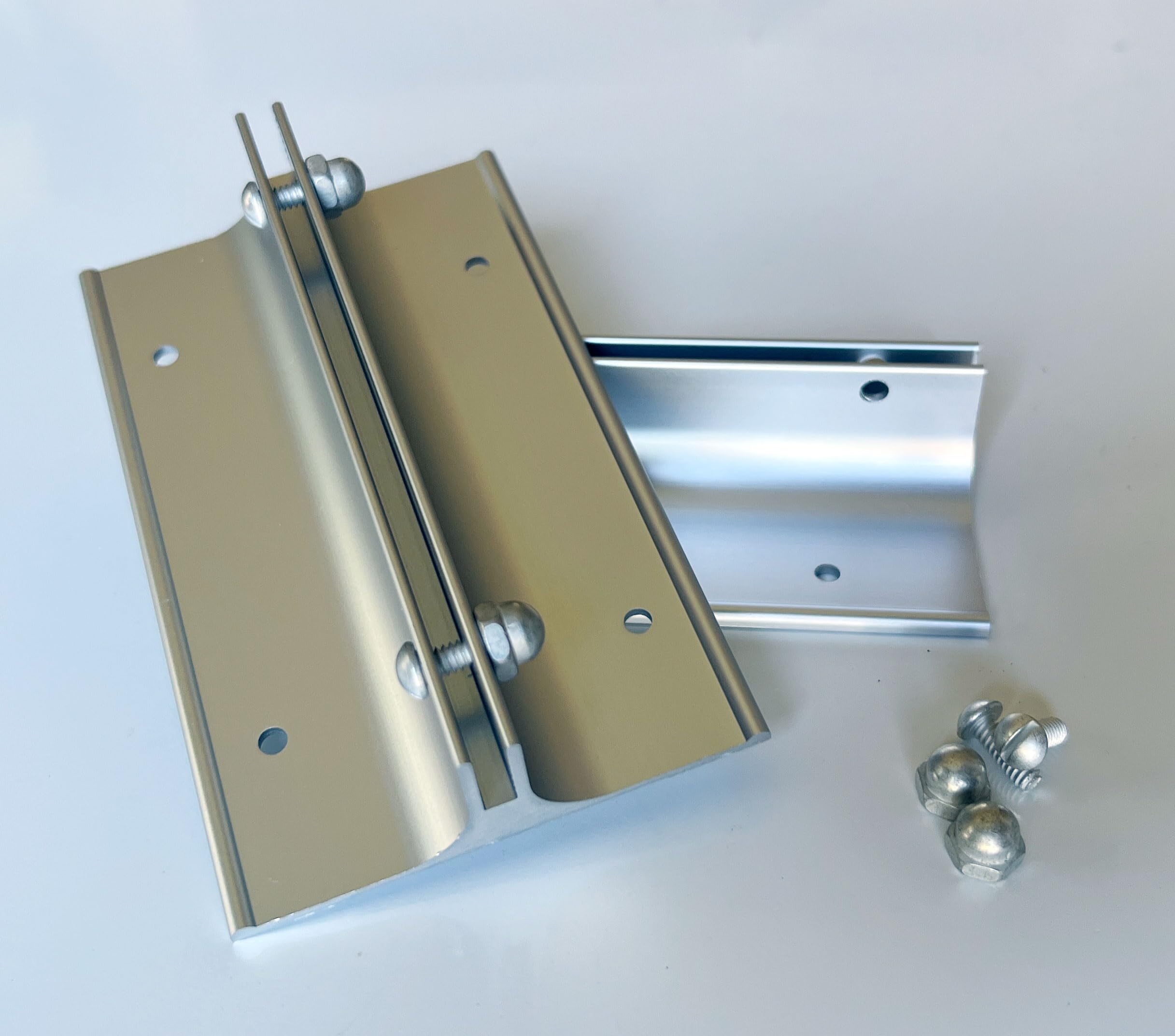 Snapklik.com : 4" Polished Satin Aluminum Direct Sign Mount Bracket ...