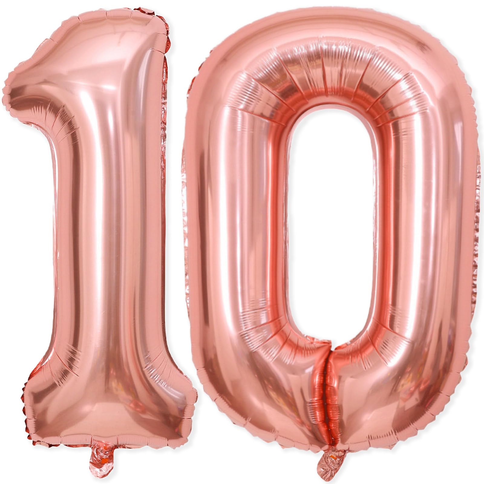 Amazon.com: 10 Balloon Number, 40 Inch Rose Gold Foil Balloons Giant ...