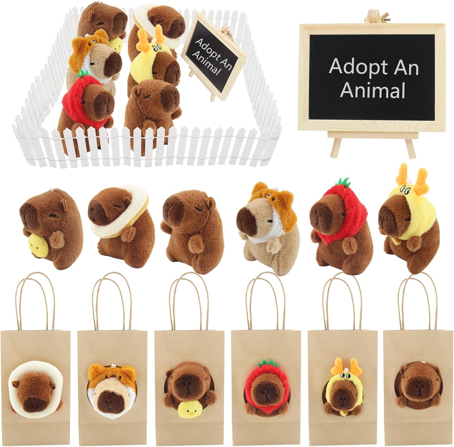 Amazon.com: 36Pcs Adopt A Puppy Party Favors,Capybara Themed Favors ...