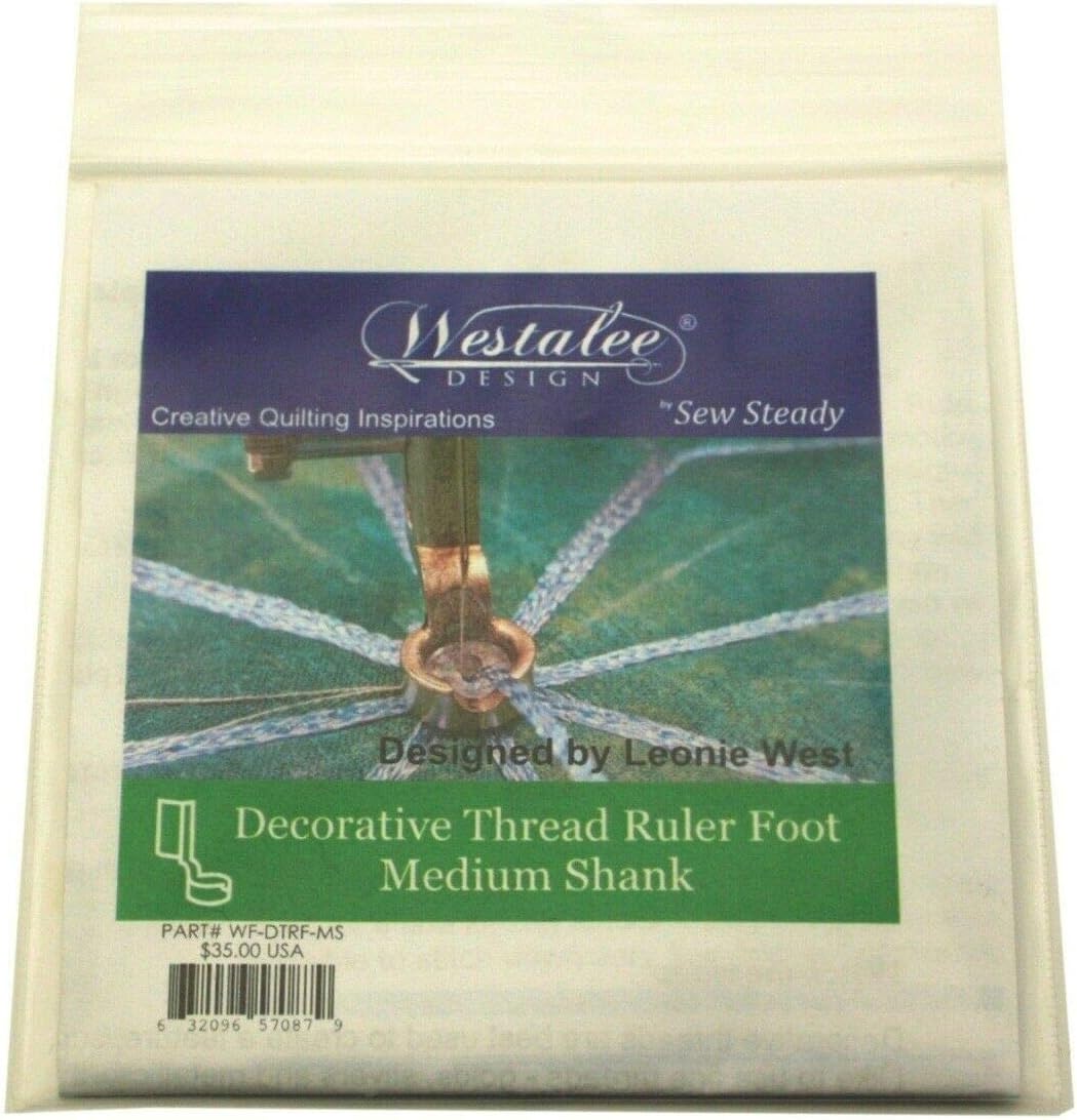 Amazon.com: Westalee Design Medium Shank Decorative Thread Ruler Foot ...