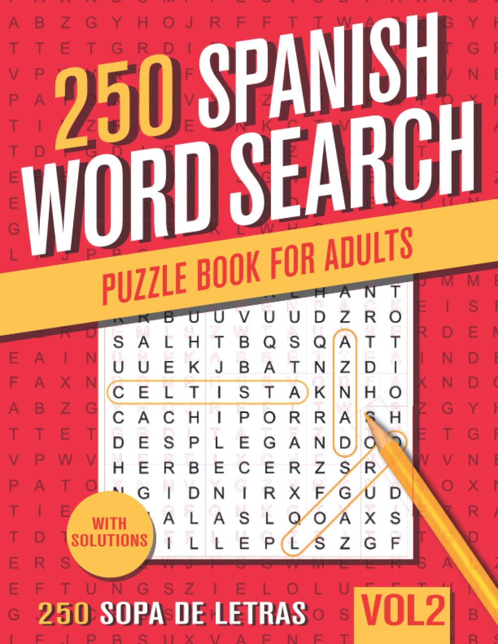 250 Spanish Word Search Puzzle Book for Adults: Big Puzzlebook with ...