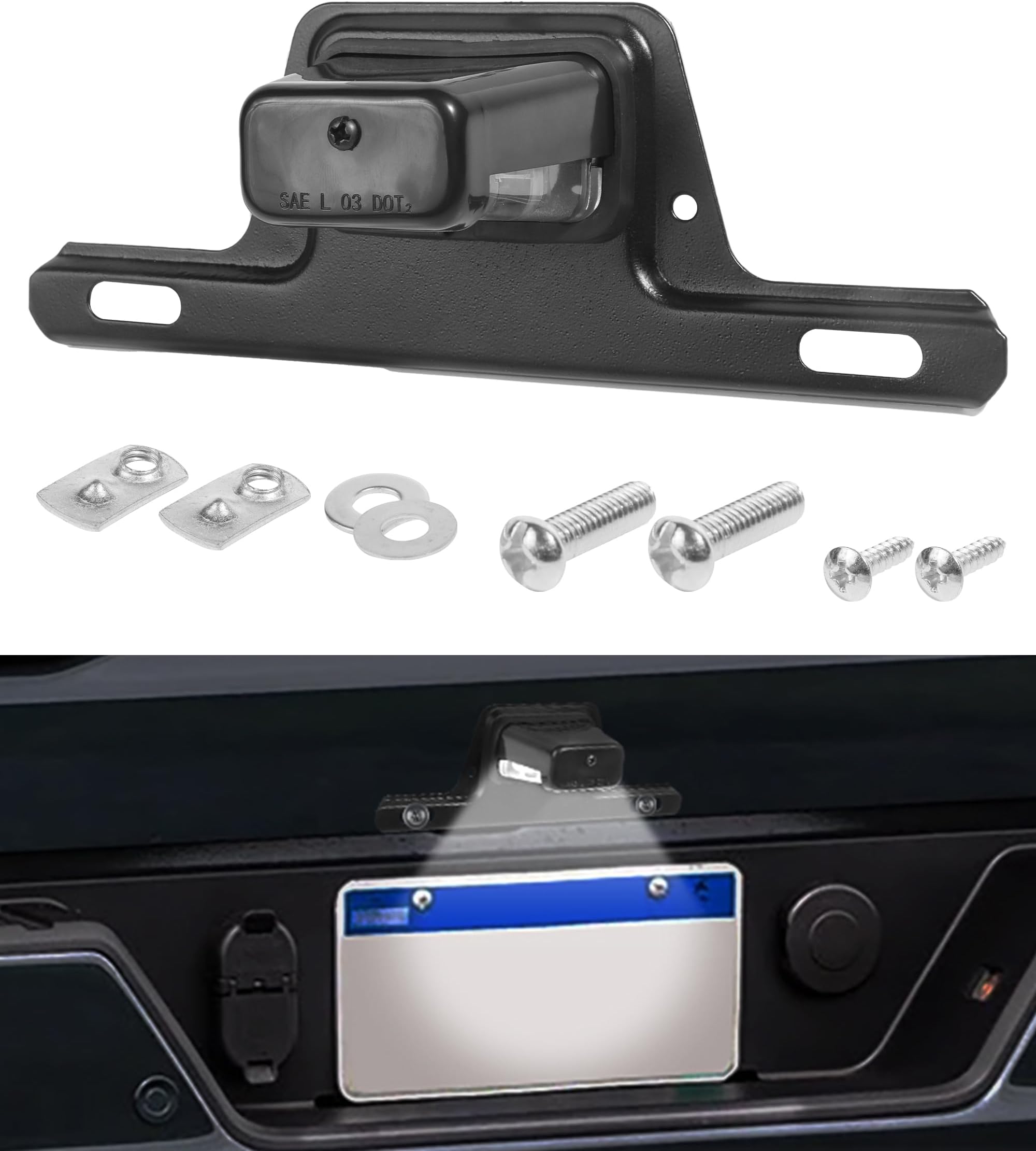 Amazon.com: UBOG License Plate Light,License Plate Bracket,Car ...