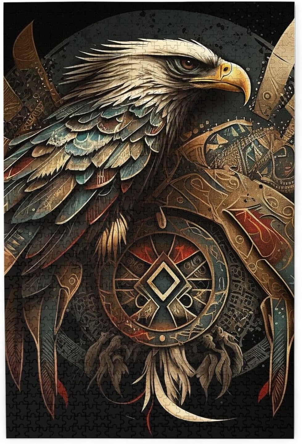 Amazon.com: HERRECX 1000 Piece Jigsaw Puzzle - Eagle Native American ...