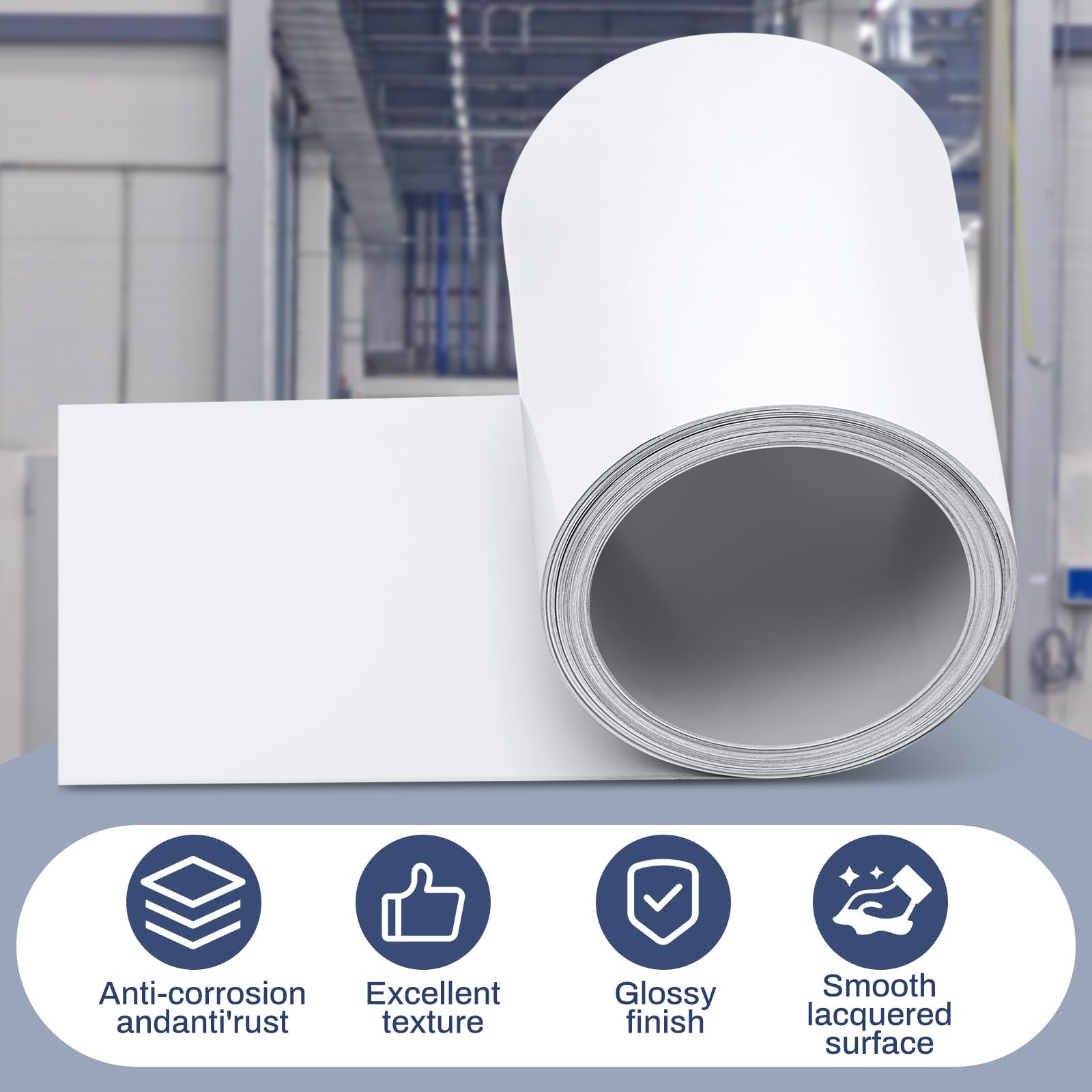 Snapklik.com : Yaocom White Grey Aluminum Flashing Roll Roof Flashing ...