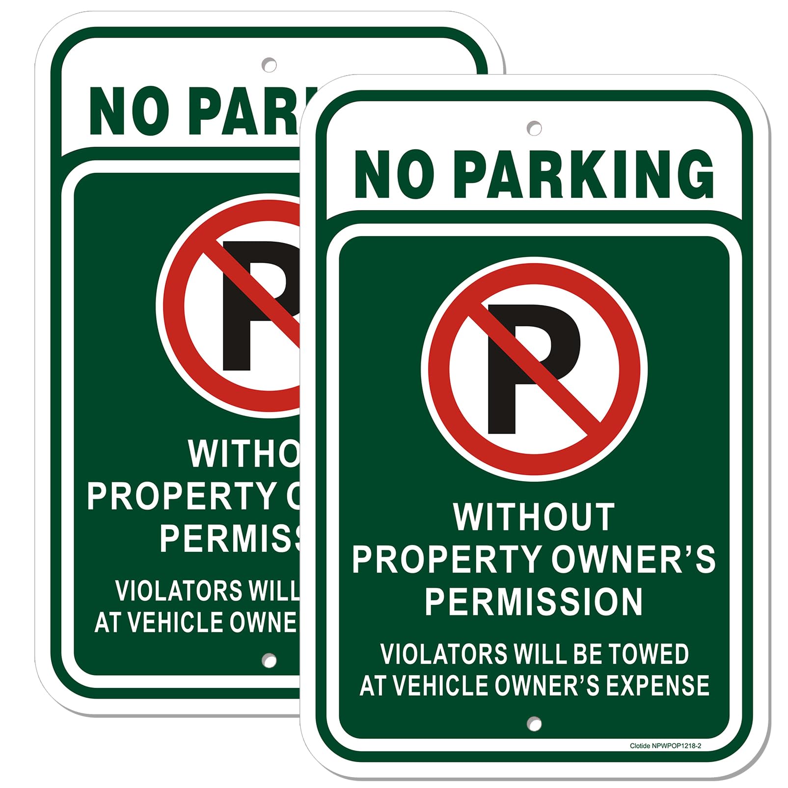 Amazon.com: No Parking Sign, Without Owners Permission, violators will ...