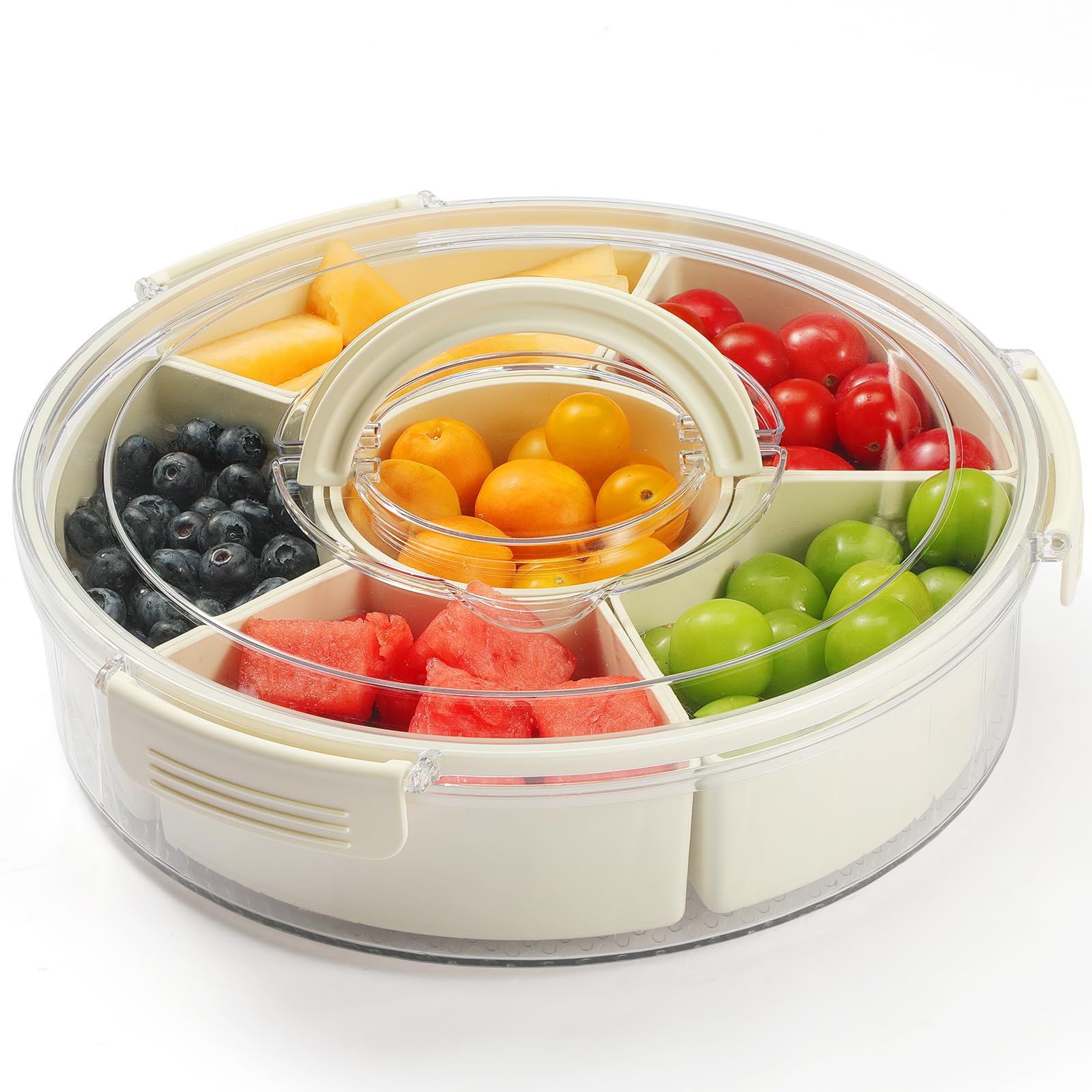 Amazon.com | Snack Box Container, Divided Serving Tray with Lid and ...