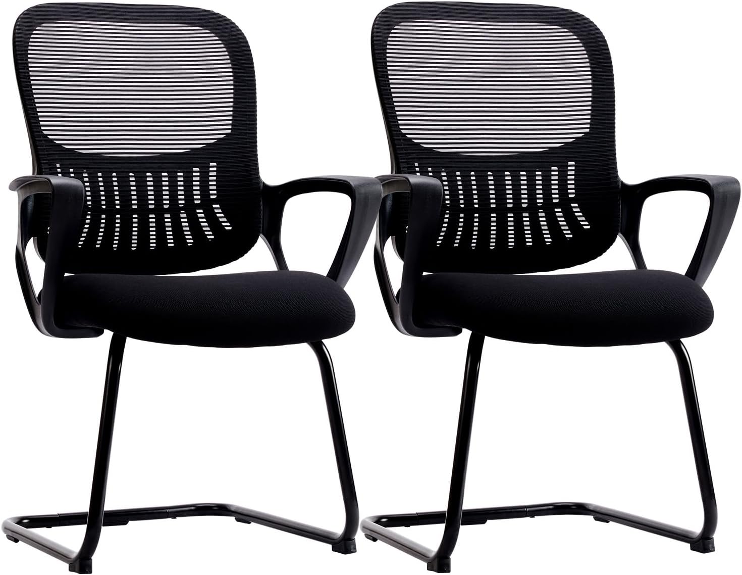 Amazon.com: Sweetcrispy Office Desk Chair No Wheels Set of 2 ...