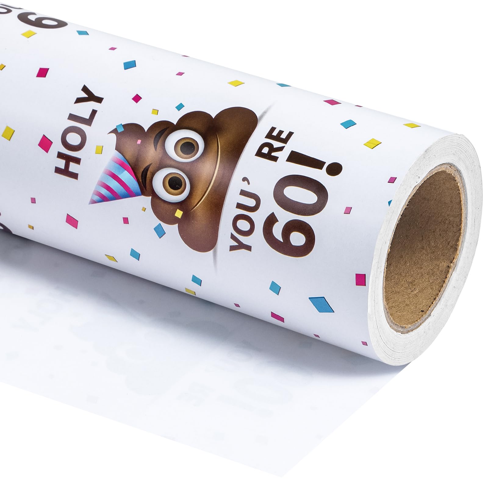 Snapklik.com : WRAPAHOLIC Funny 60th Birthday Wrapping Paper - Mini ...
