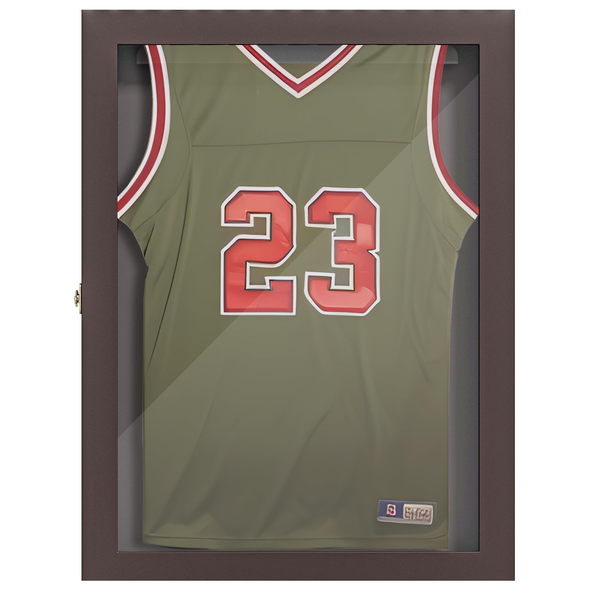 Snapklik.com : HOMCOM 24" X 32" Jersey Display Case, Wall-Mounted ...