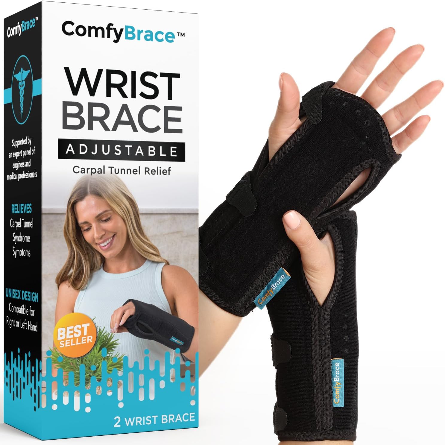 Amazon.com: Copper Compression Wrist Brace - Copper Infused Adjustable ...