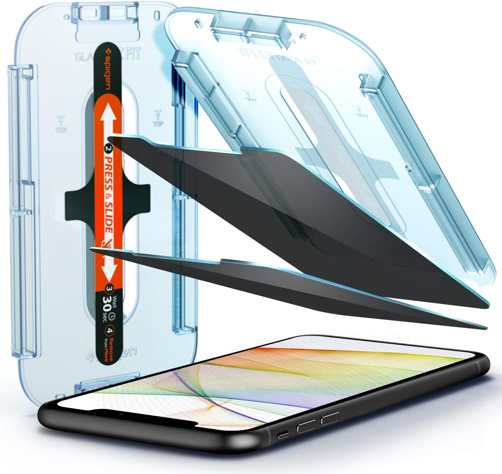 Amazon.com: Spigen Tempered Glass Screen Protector [GlasTR EZ FIT ...