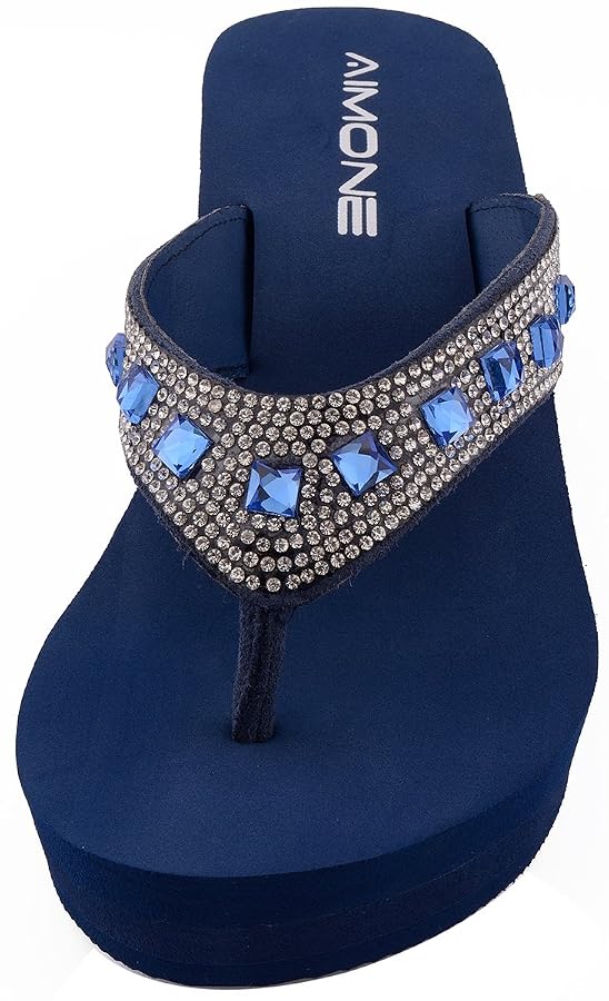 Navy Blue Bling Sandals