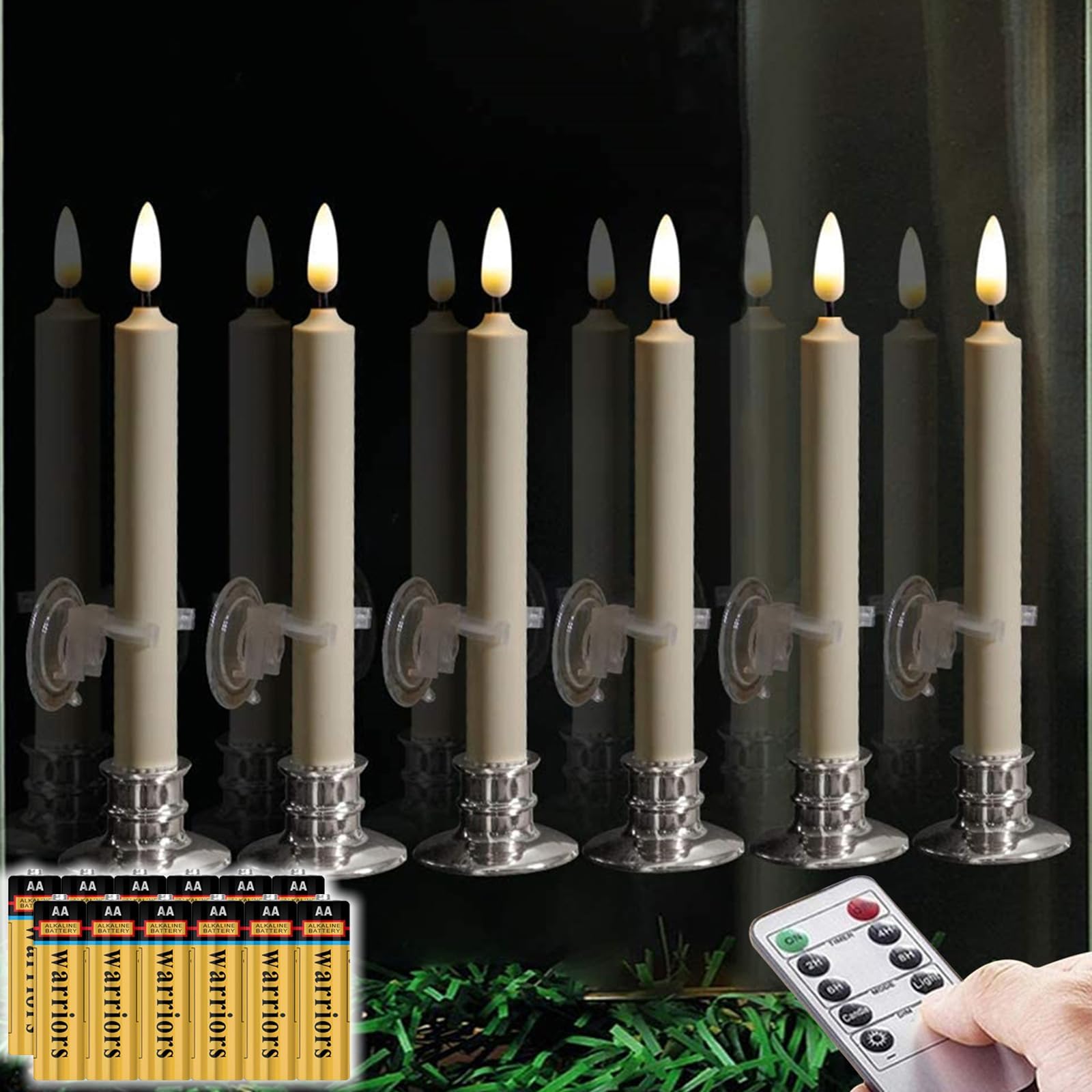 Amazon.com: Williamsburg WM100BS Auto On/Off Sensor Led Window Candle ...