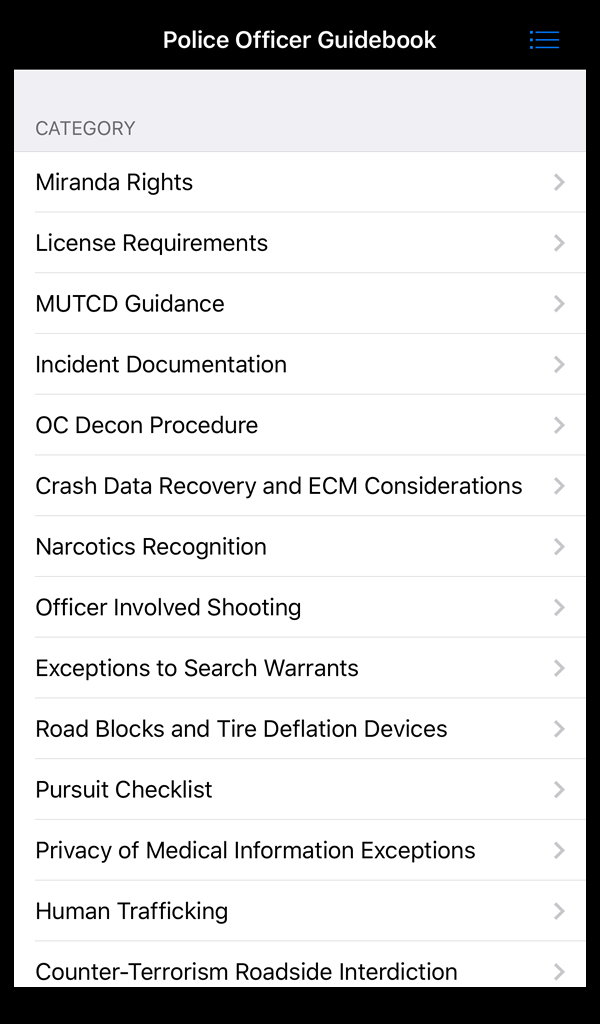 Police Officer Guidebook - App on Amazon Appstore
