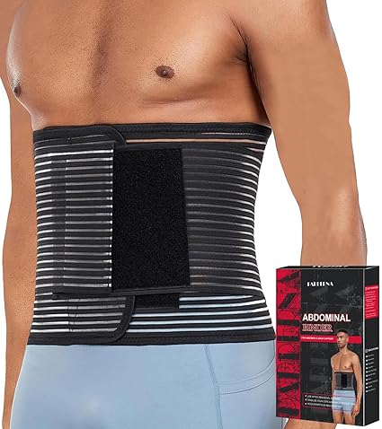 Amazon.com: PARPERNA Abdominal Binder Post Surgery Hernia Support Belt ...