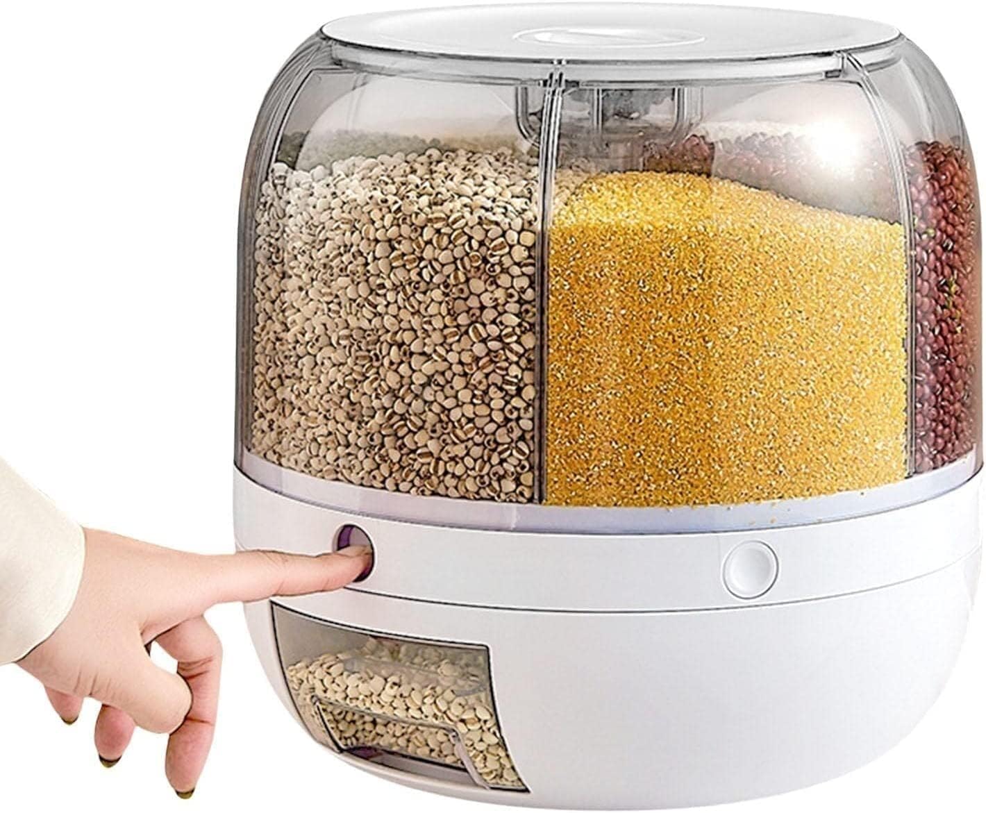 Amazon.com: KouRy Rice Dispenser, Rice & Grain Storage Container, 6 ...