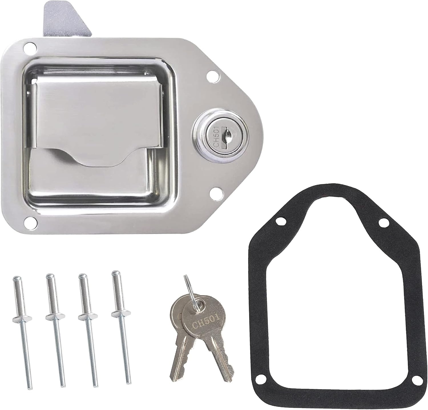 Amazon.com: ESRKHOW Truck Tool Box Lock Replacement, Stainless Steel ...