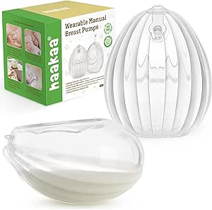 Amazon.com : haakaa Shell Wearable Silicone Breast Pump - Silicone ...