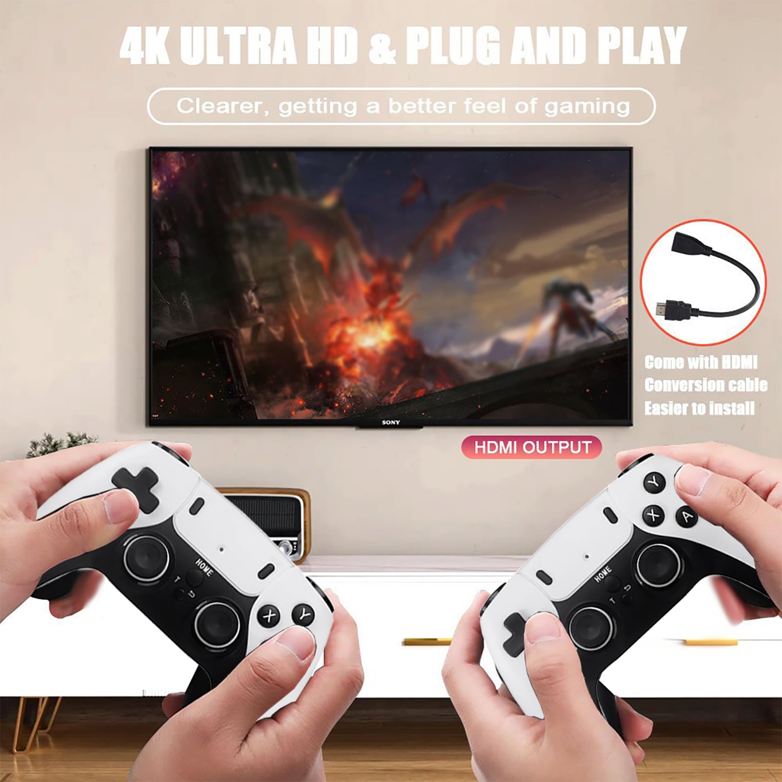 Newest 4k Ultra Hd Game Stick Console Built In 3000 Retro Classic Games