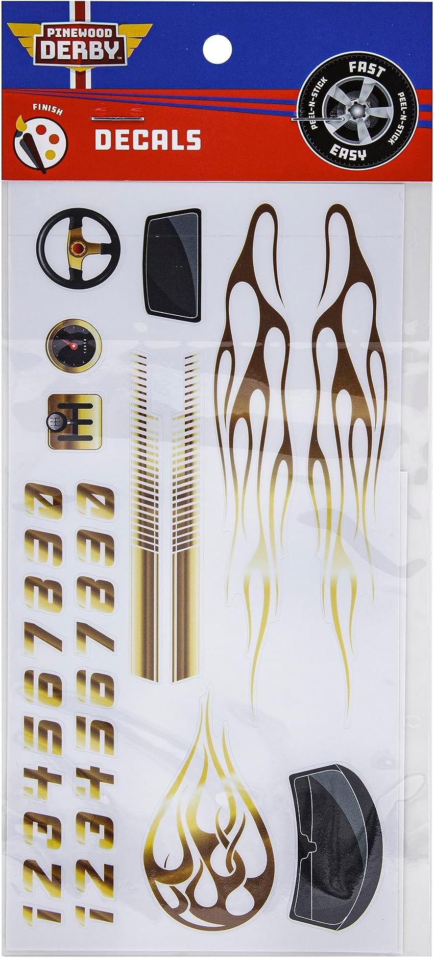 Amazon.com: BSA Pinewood Derby Car Peel N' Stick Decal Sticker - Gold ...