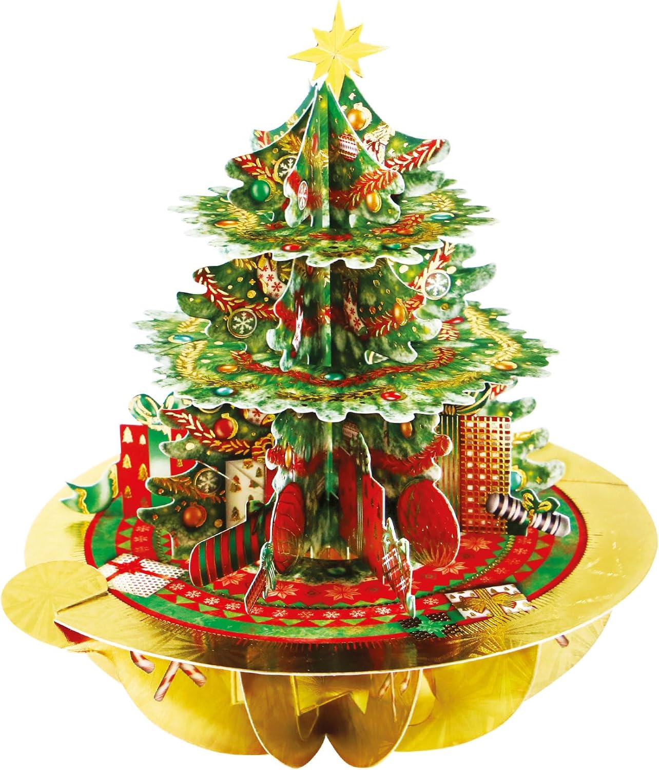 SANTORO Pirouette, Christmas 3D Pop Up Greeting Card - Festive Tree ...