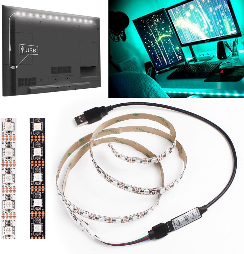 Amazon.com: CoxLED USB 5V LED Strip Light Waterproof 100CM (3.28Ft ...
