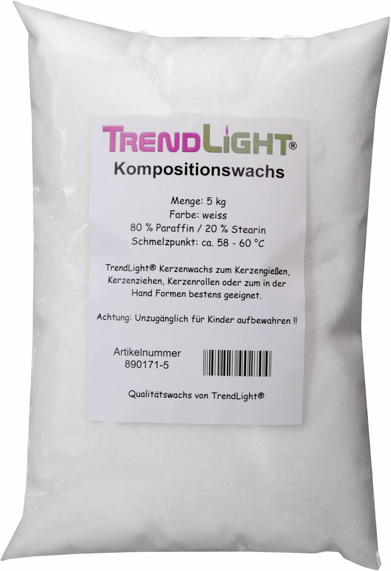 TrendLight Mélange de cire de composition paraffine stéarine 80/20 1 kg ...