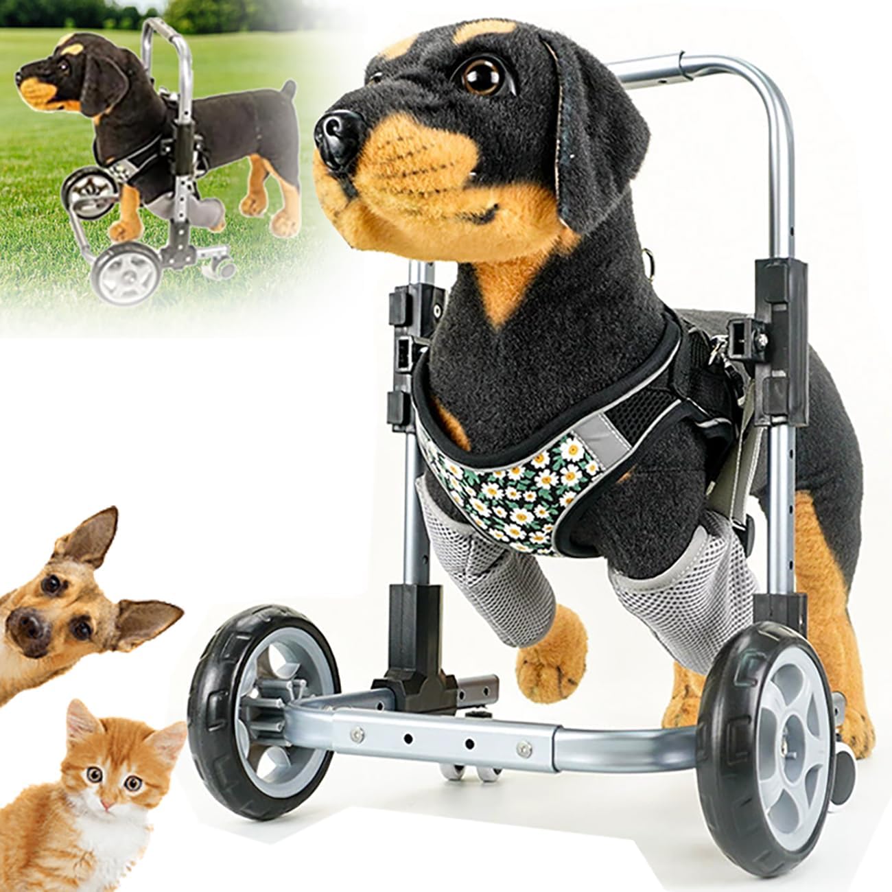 Amazon.com: Wiyrexiy Wheels for Dogs Front Legs, Dog Wheelchair for ...