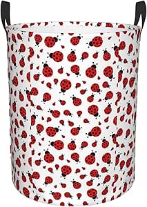 Amazon.com: Ladybug Laundry Hamper With Handles, Circular Storage Bin ...