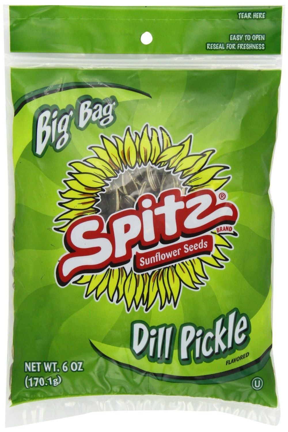 Amazon.com : Spitz, Sunflower Seeds, Dill Pickle, 6 Ounce : Grocery ...