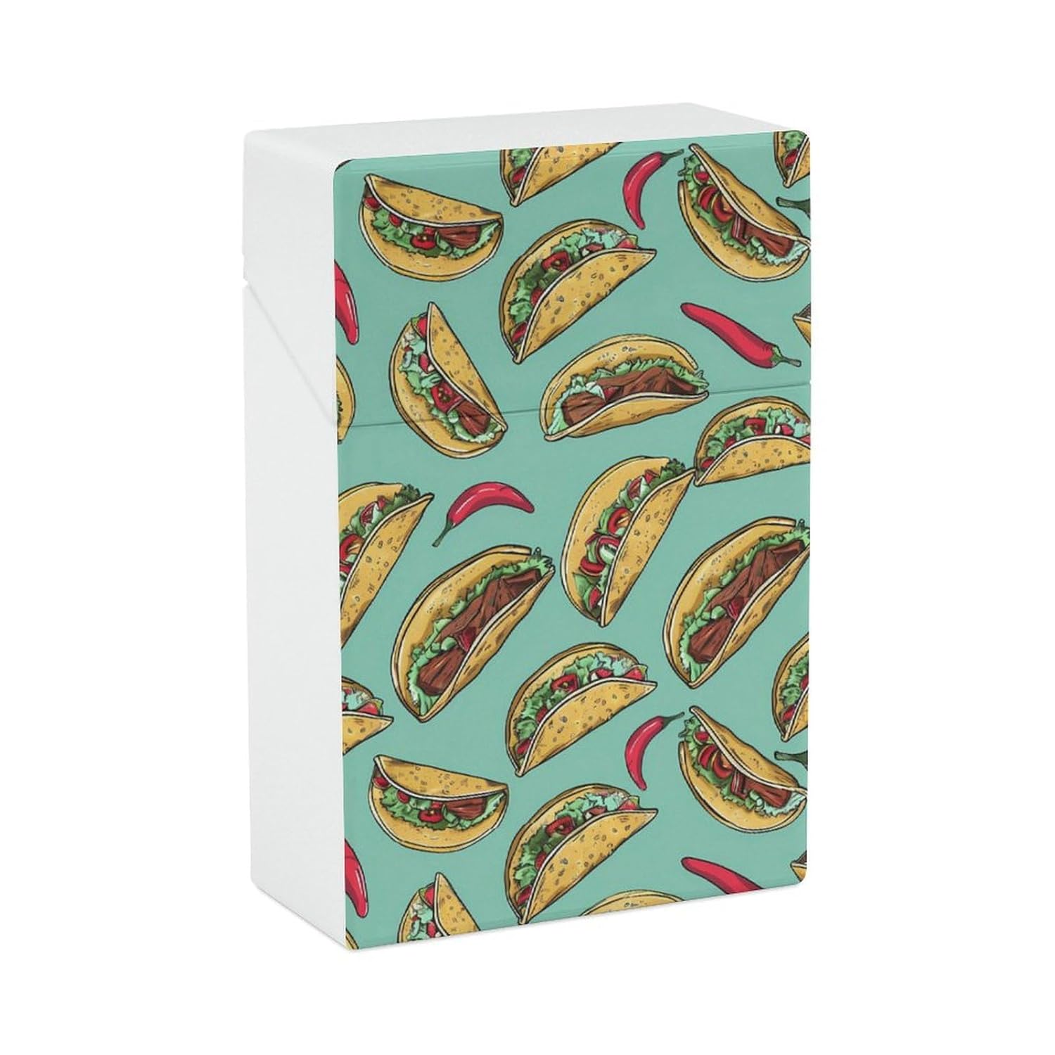 Amazon.com: Mexican Food Tacos Pepper Red Cigarette Case Portable ...