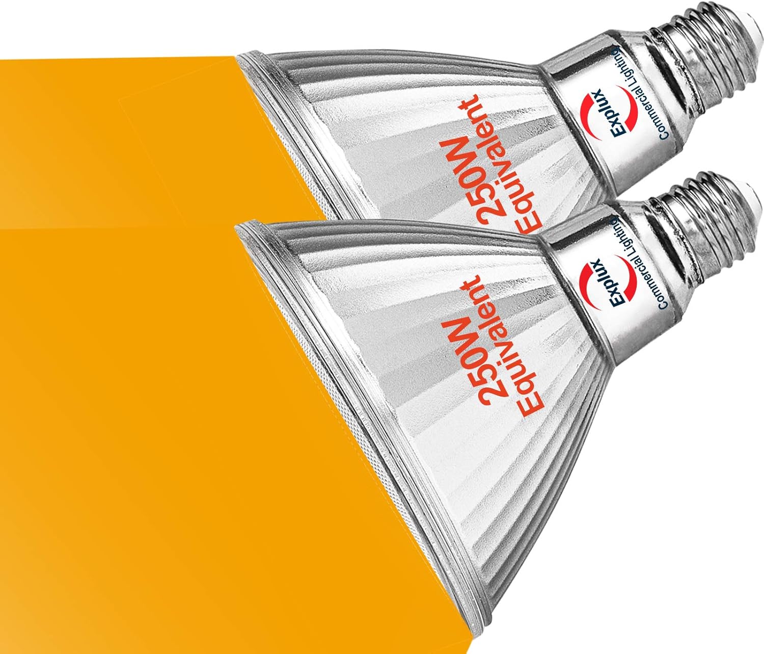 Explux Commercial-Grade 250W Equivalent Amber Colored LED PAR38 Flood ...