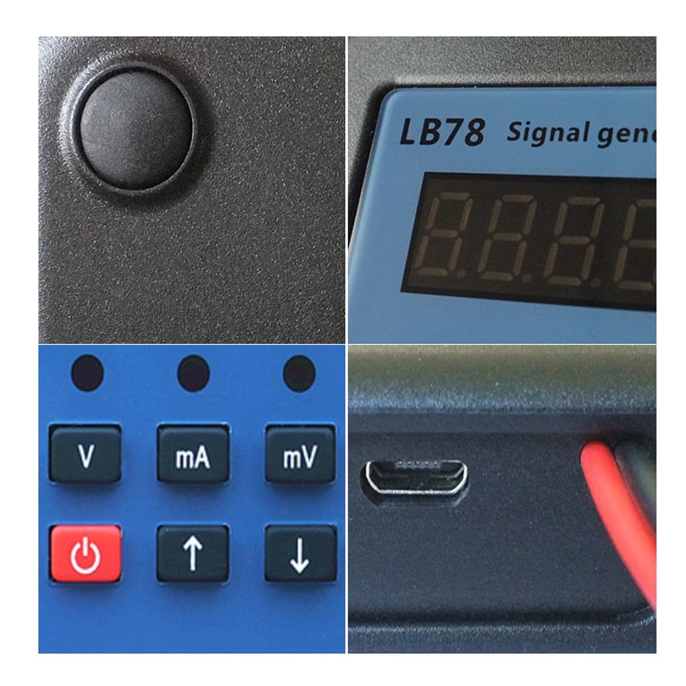 LB78 Generador de señal de pantalla LCD, 4-20mA0-10VmV Resistencia Medidor de voltaje de ...