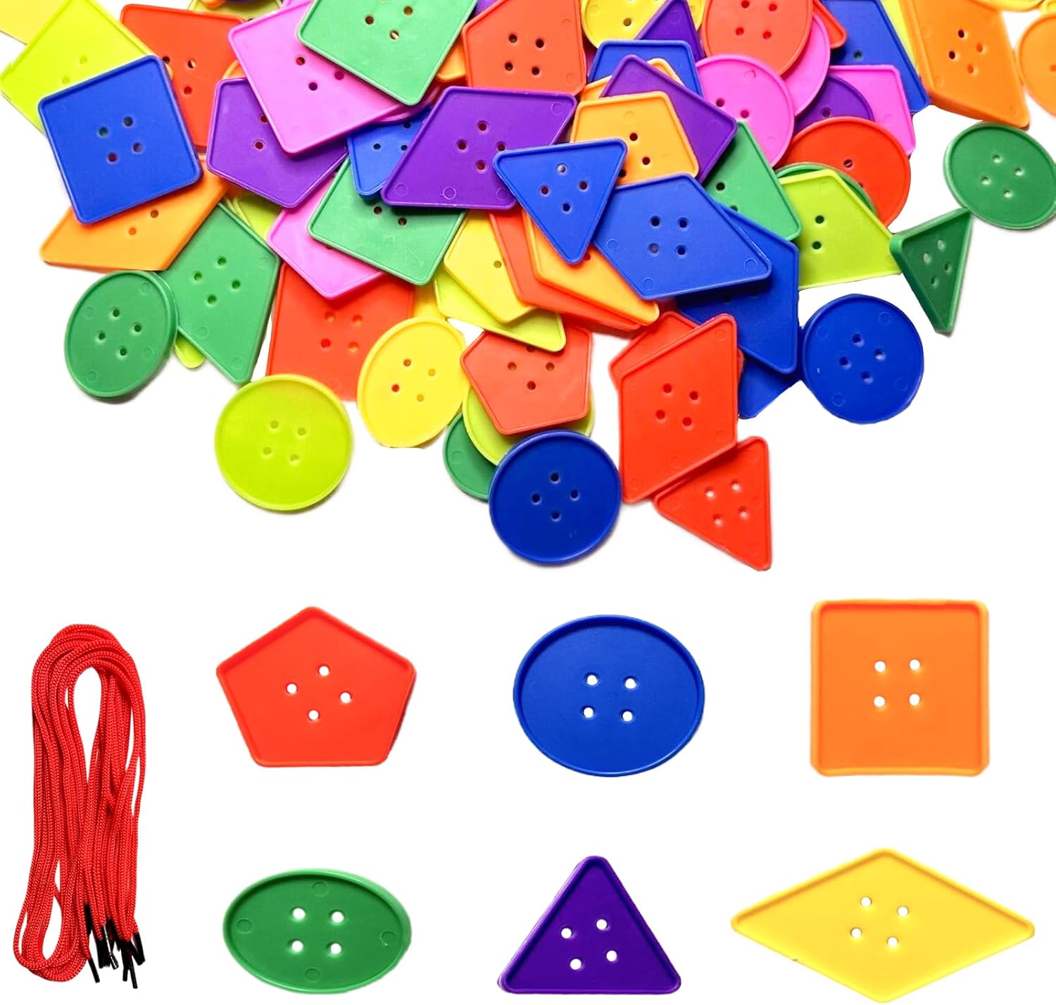 Amazon.com: DANUDON 110 PCS Big Bright Buttons Craft Buttons 8 ...