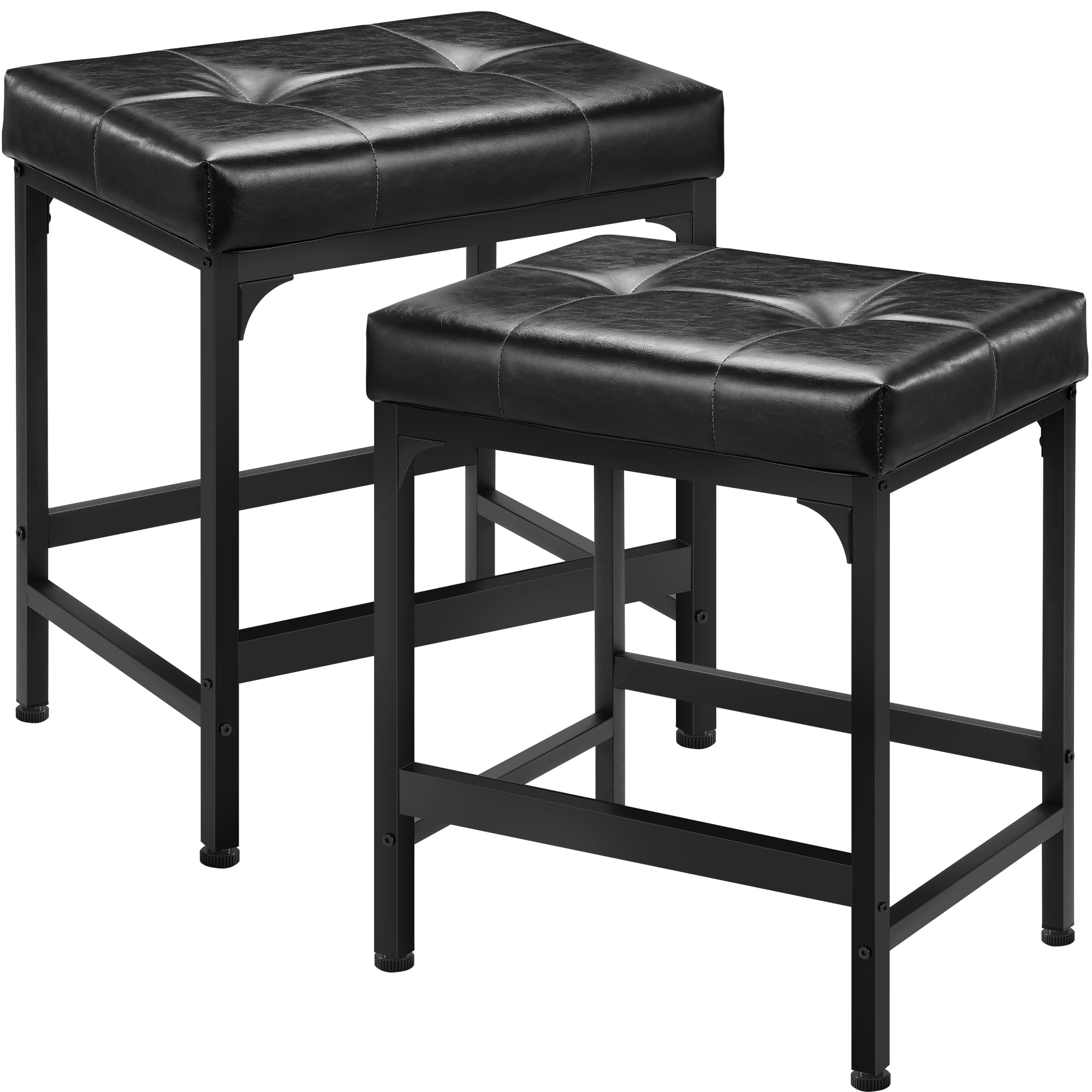 Bar Stools Set of 2, Counter Height Bar Stools 24" Kitchen Bar Stools ...