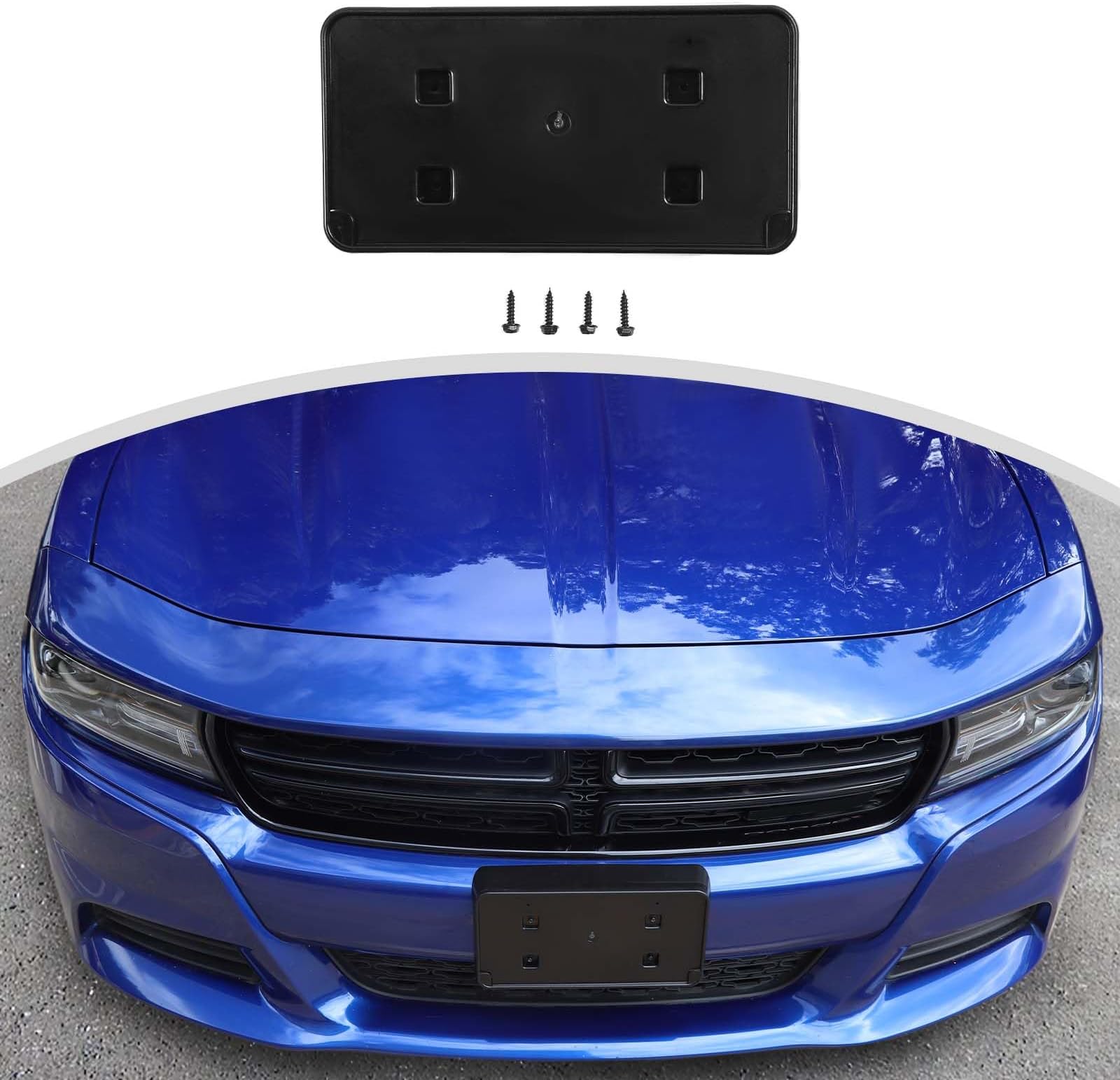 Amazon.com: CheroCar for Charger Front License Plate Mounting Bracket ...