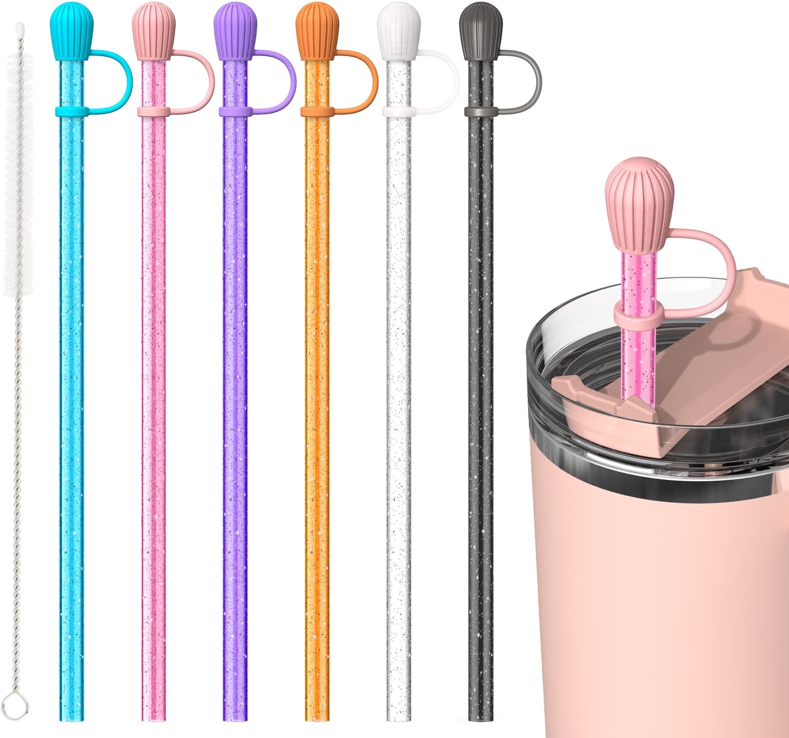 Amazon.com: Straw Cover Cap Replacement Straws for Stanley 40oz 30oz ...