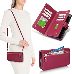 Amazon.com: SunYoo for Samsung Galaxy S24 Ultra Case Wallet with Card Holder for Women,S24 Ultra ...