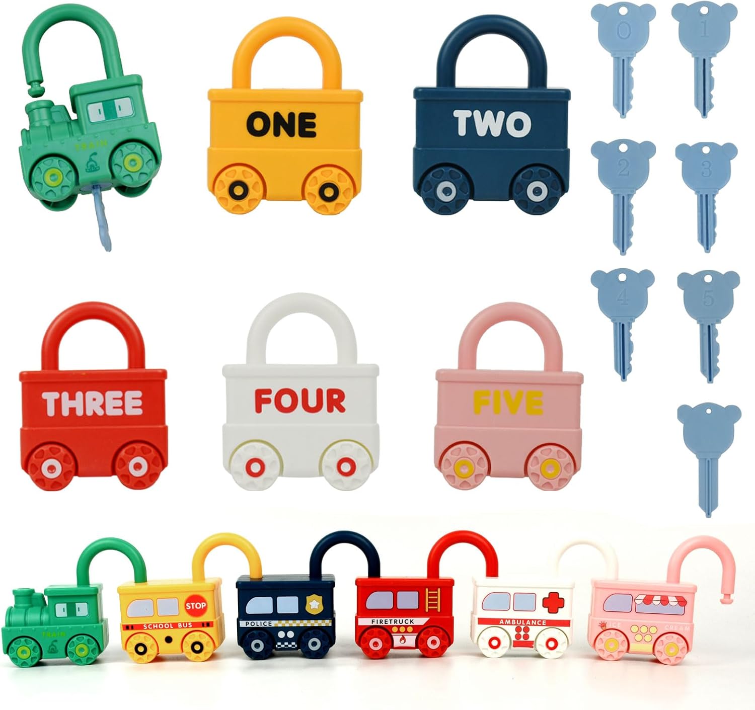 Coriver Lock and Key Toy, Montessori Toys for 1 2 3 4 5 Years Old, 6 ...