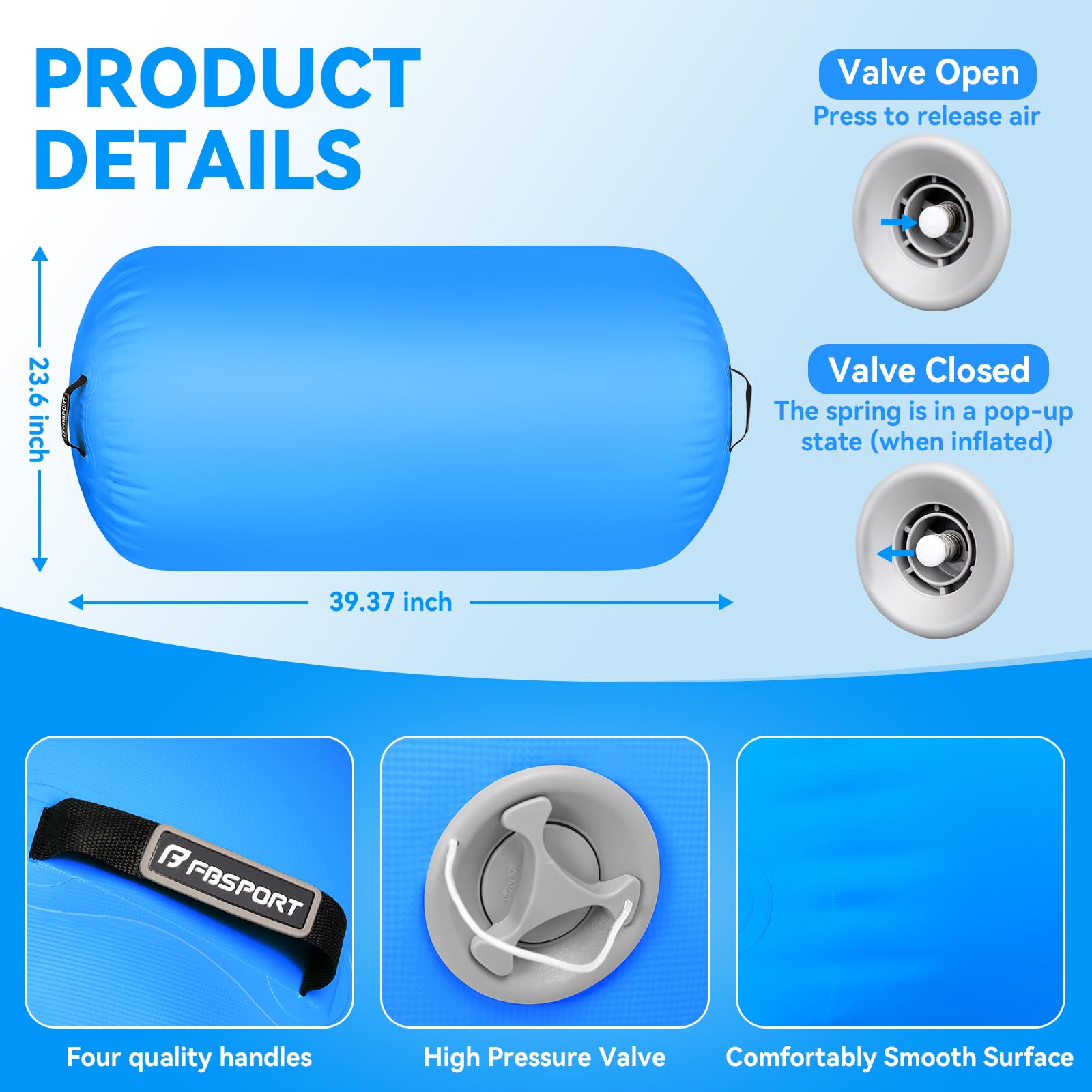 Snapklik.com : Air Roller Gymnastics Barrel, Inflatable Gymnastics Air ...