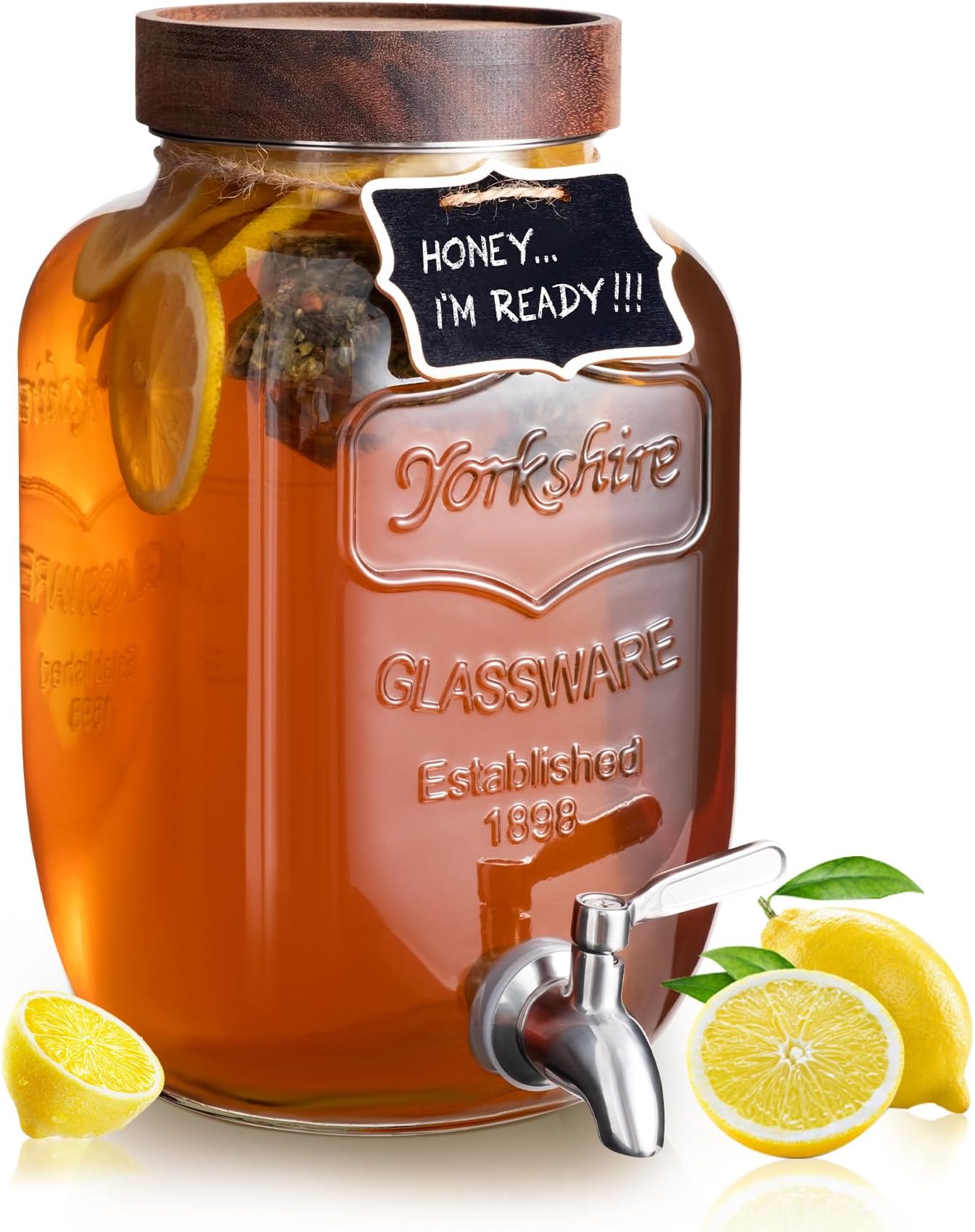 Amazon.com | Glass Beverage Dispenser for Parties - 100% Leakproof ...