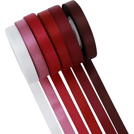 Amazon.com: Mayreel Burgundy Christmas Ribbon 3/8" Maroon Satin Ribbon ...