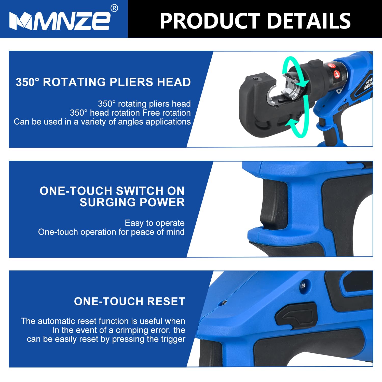 Snapklik.com : MMNZE Electric Hydraulic Cable Lug Crimping Tool Range 8 ...