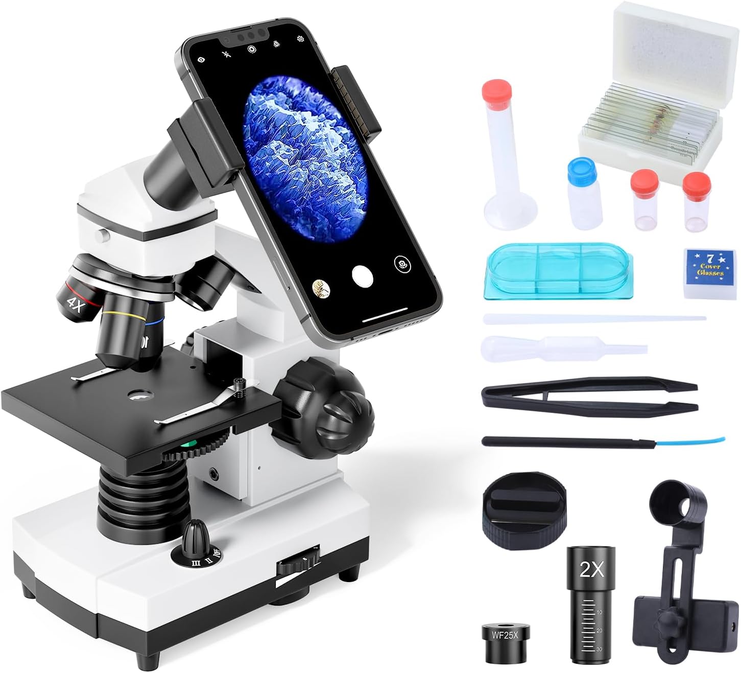 Microscope for Students and Kids, 100-2000x Magnification Powerful ...