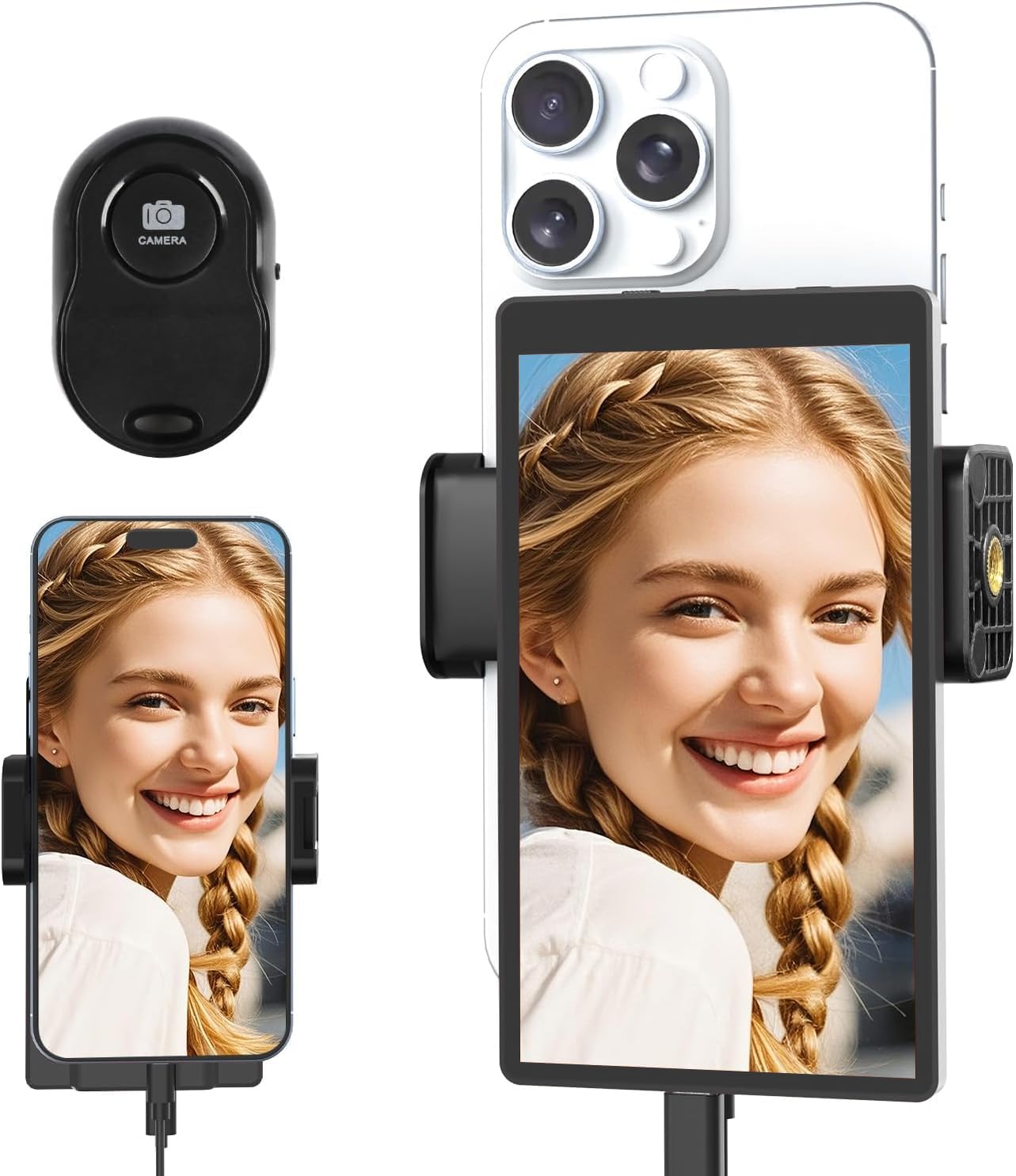 Amazon.com : 5'' Upgraded Selfie Monitor Screen for iPhone, Portable ...
